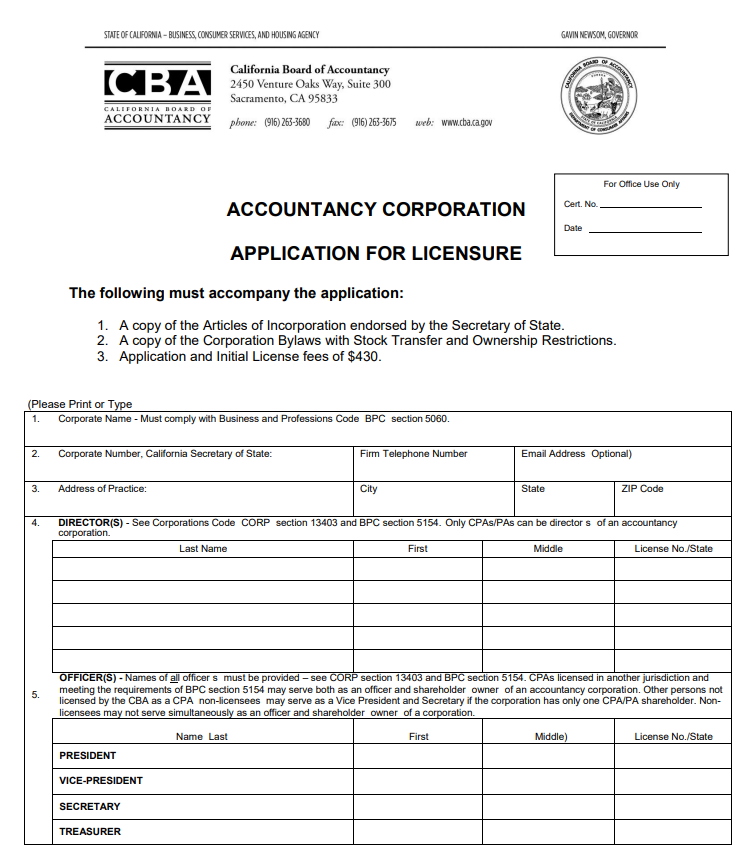 How to Form a Professional Accountancy Corporation in California | LawInc